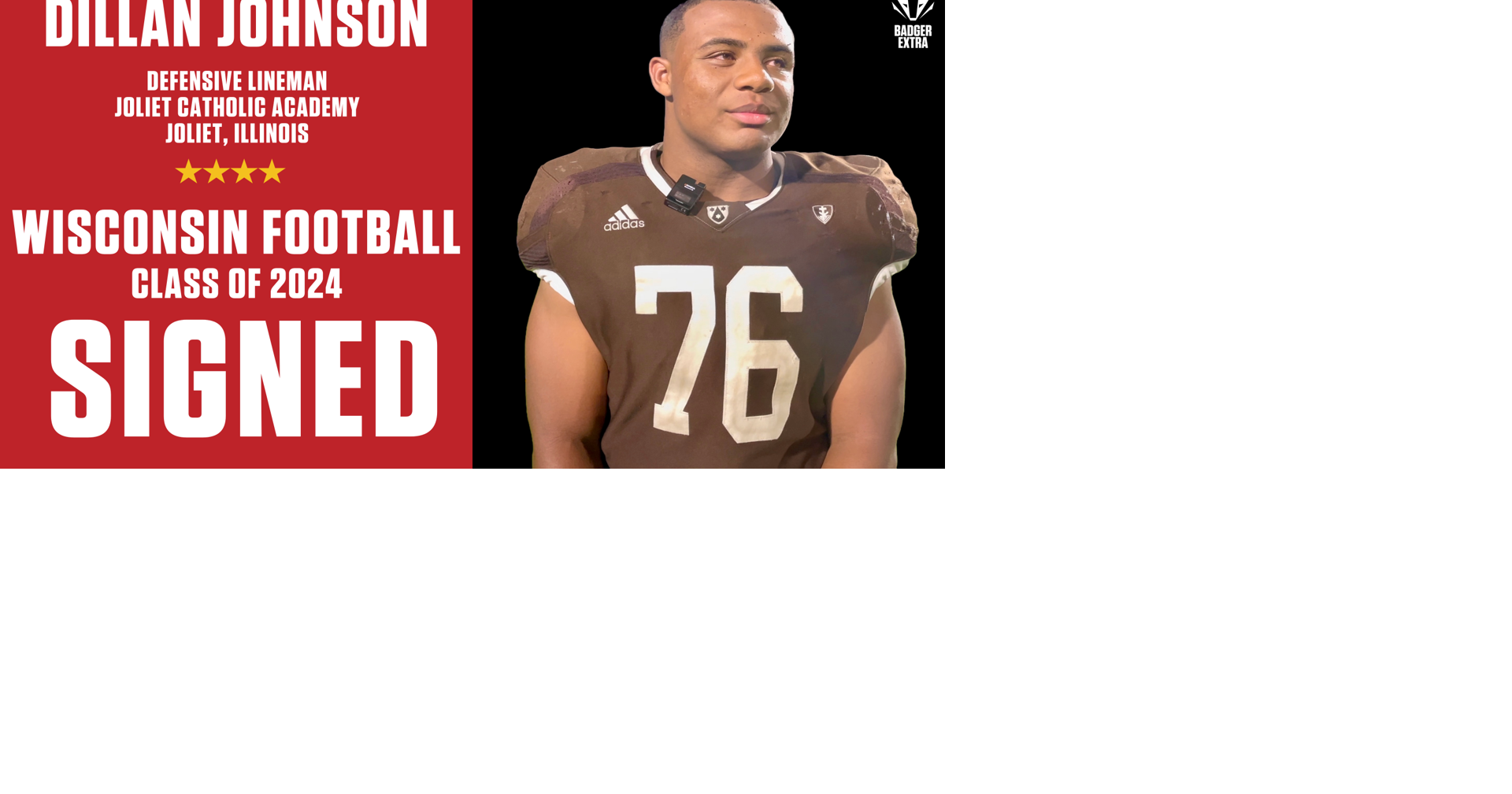 Wisconsin football signs defensive lineman Dillan Johnson