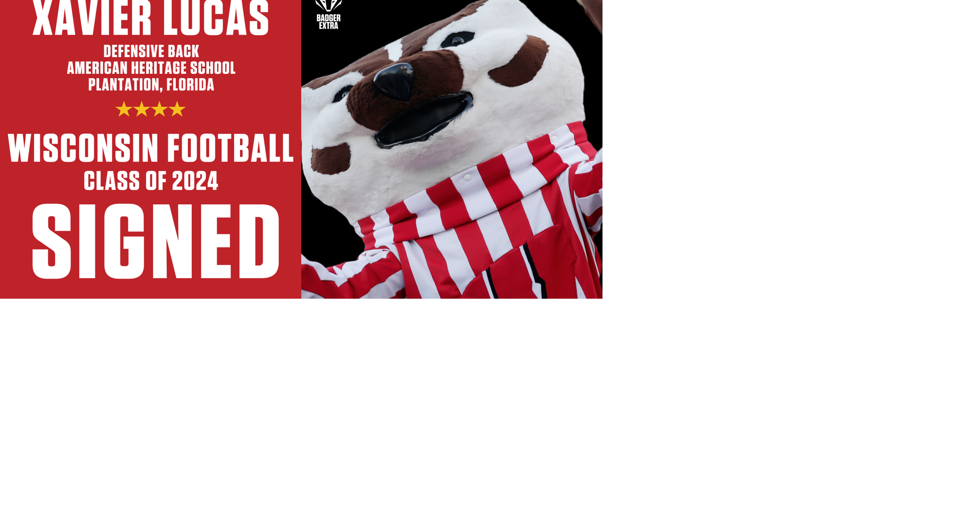 Defensive back Xavier Lucas signs with Wisconsin football