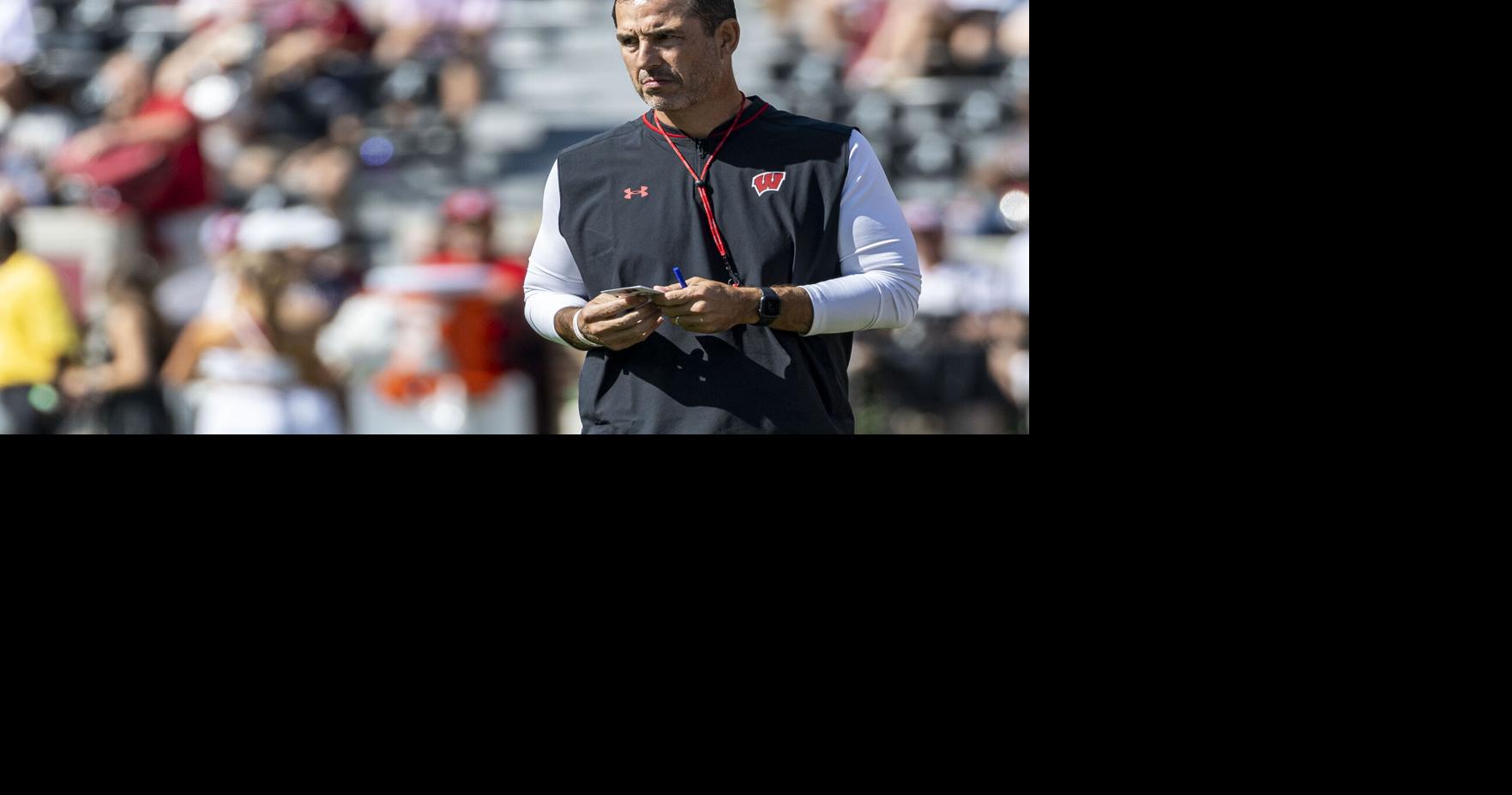 Wisconsin coach Luke Fickell speaks before Maryland matchup
