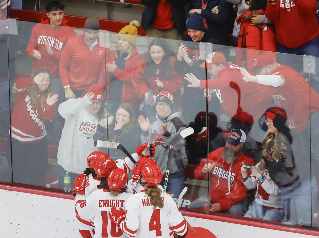 Wisconsin women's hockey routs rival, clinches WCHA title
