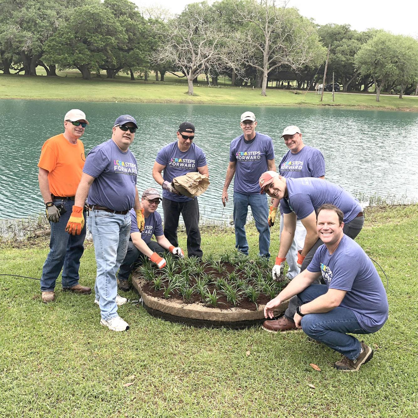 LCRA team ‘steps forward’ to help beautify Le Tulle Park | Community ...