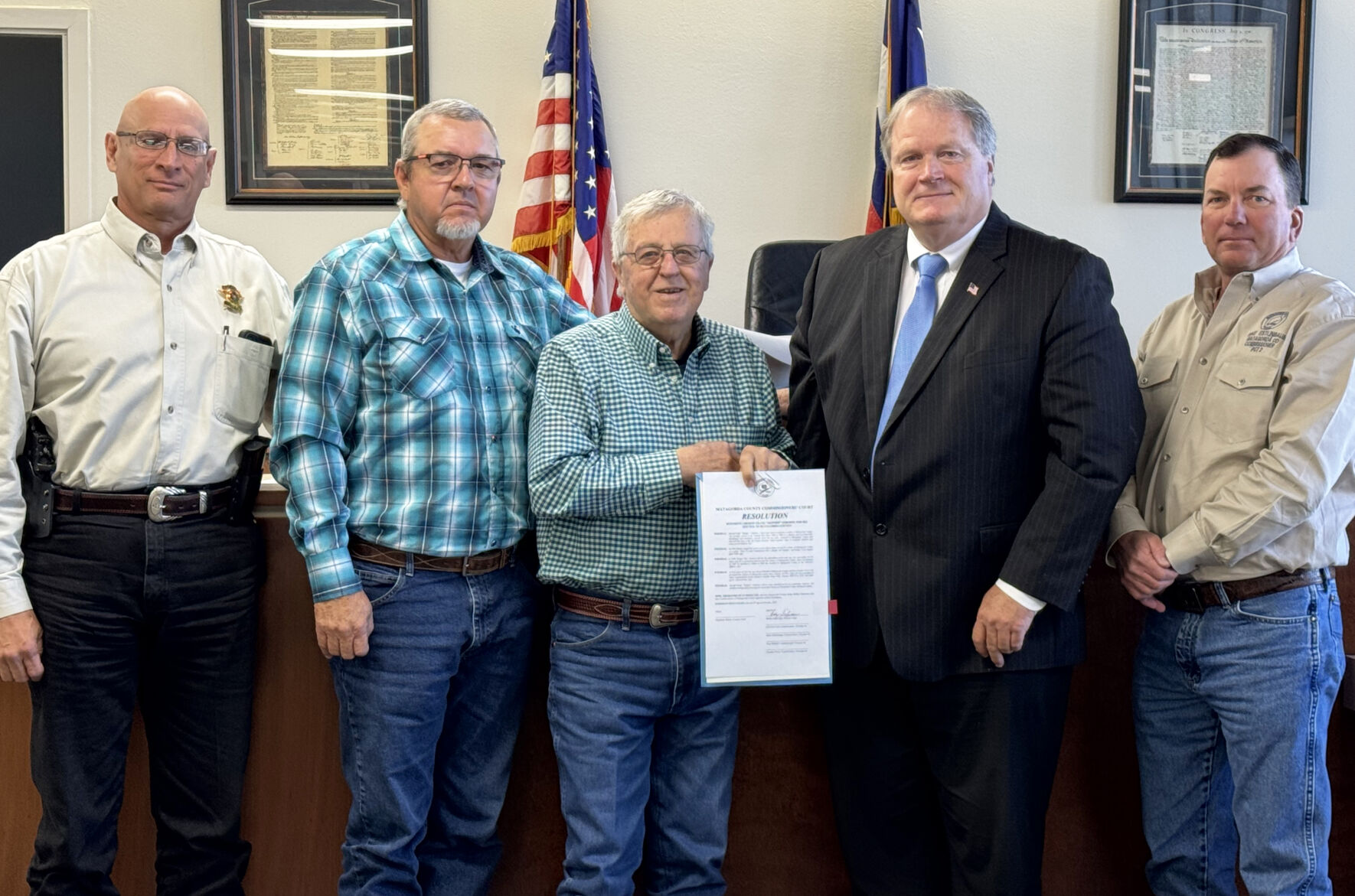 Matagorda County officials bid farewell to retiring Sheriff Osborne ...