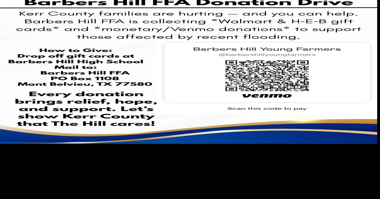 Barbers Hill FFA collecting donations for flood | Local | baytownsun.com