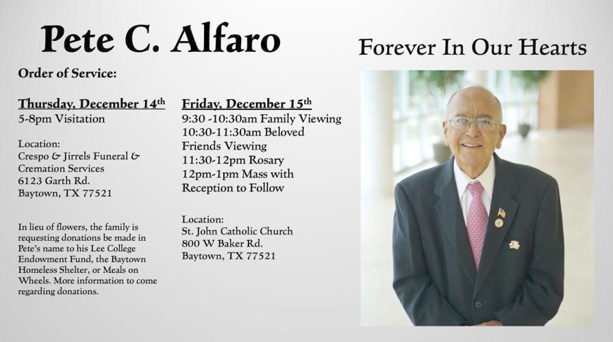 Pedro “Pete” Cuellar Alfaro | Obituaries | baytownsun.com