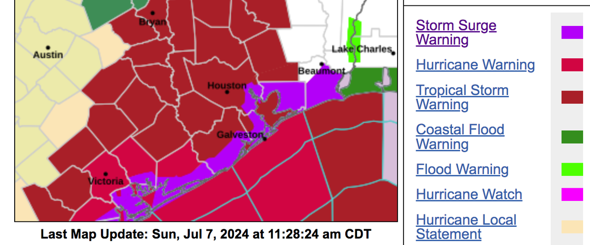 Baytown area under Tropical Storm, Storm Surge warnings | Local ...