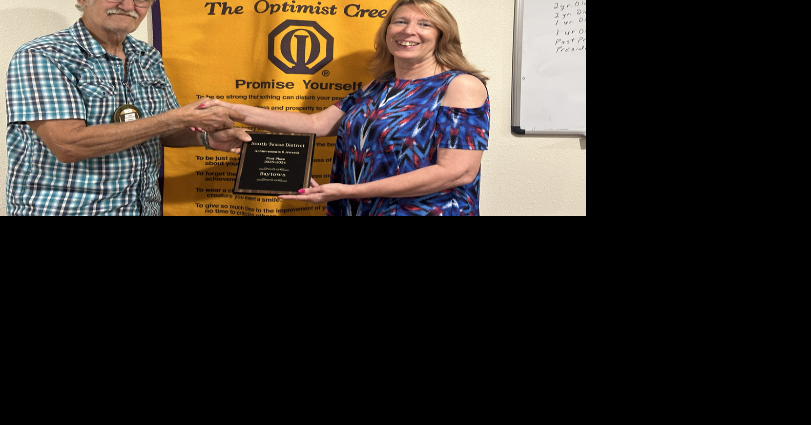 Optimists bring home first place award | Local | baytownsun.com