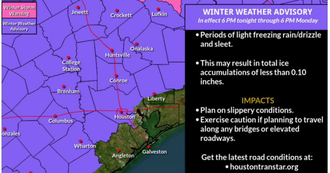 Winter Weather Advisory in effect | Local | baytownsun.com