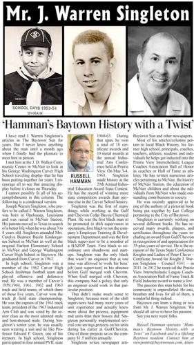 Hamman’s Baytown History ... J. Warren Singleton | Columns | baytownsun.com