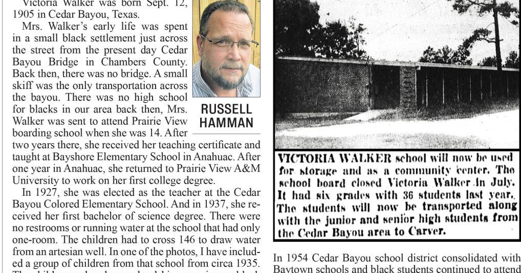 Hamman’s Baytown History ... Victoria Walker | Columns | baytownsun.com