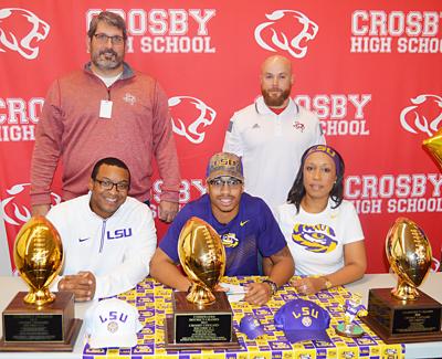 Crosby standout signs to play football at LSU | Sports | baytownsun.com