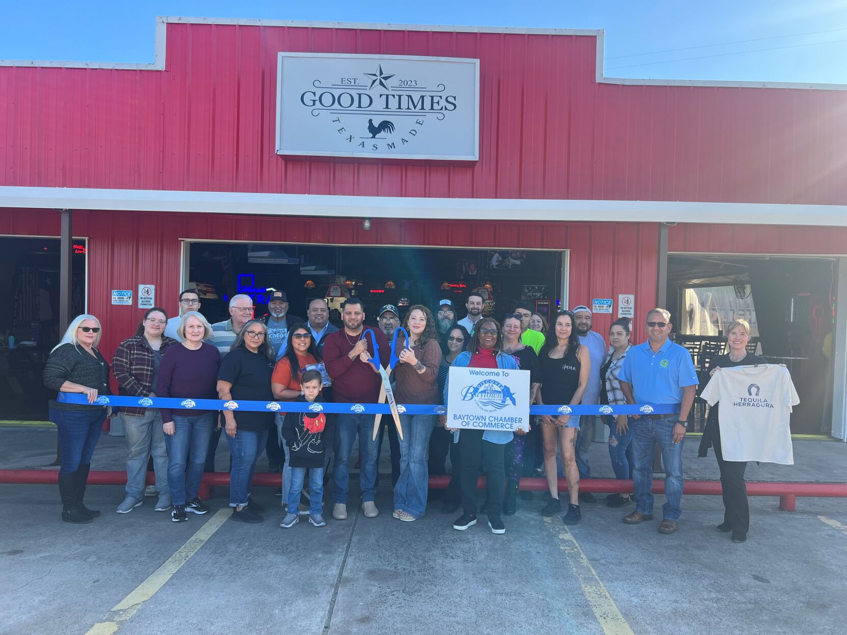 Good Times Texas Made celebrates with chamber membership with ribbon ...