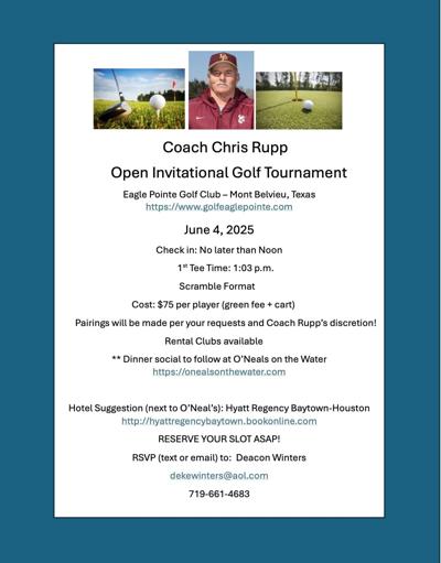 Coach Chris Rupp Open Invitational Golf Tournament | Local | baytownsun.com