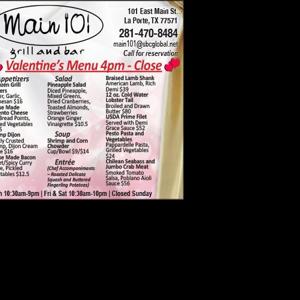 Celebrate Valentine’s Day at Main 101 | Local | baytownsun.com