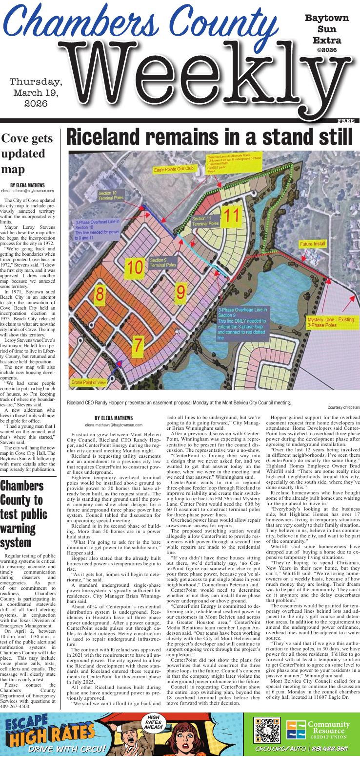 Page 01 | Chambers County Weekly | baytownsun.com