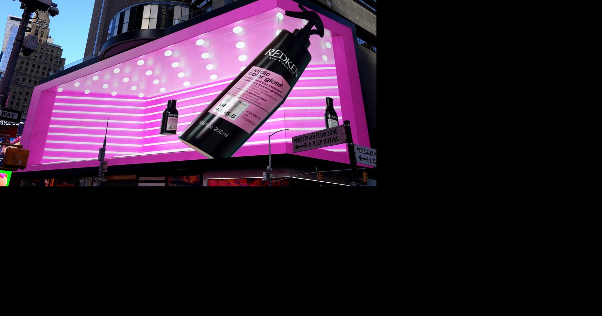 Redken Debuts Times Square 3D Billboard with Augmented Reality Virtual ...