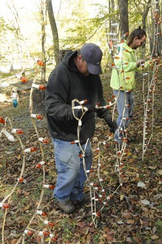 Bluefield city workers setting up for annual Holiday of Lights ...