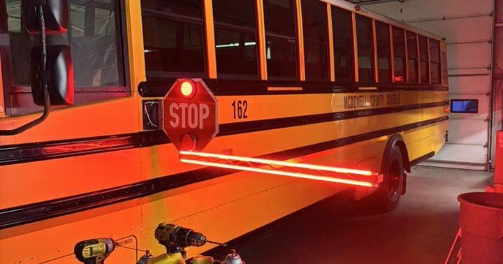 New school bus lighting gives motorists advance notice | News ...