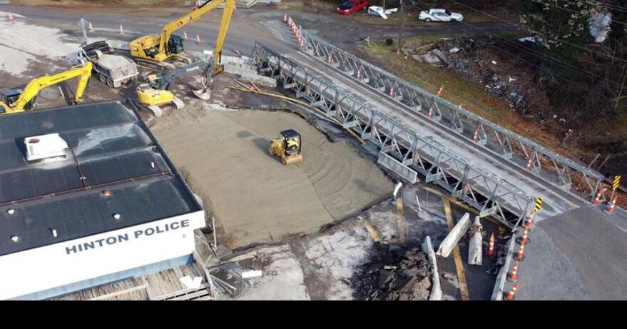 Hinton sinkhole: Gap filled in preparation for permanent repairs in ...