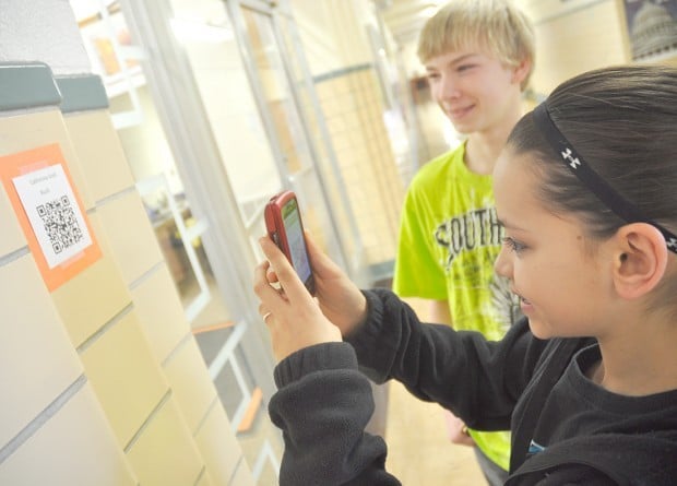 Scanned QR codes link students to learning