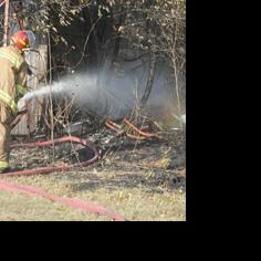 Barn catches fire in rural Pickrell