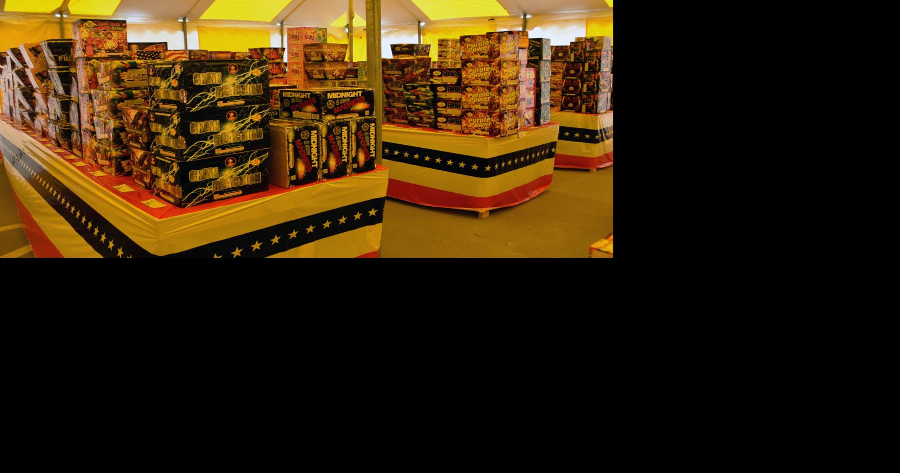 Firework stands open in Beatrice on Wednesday