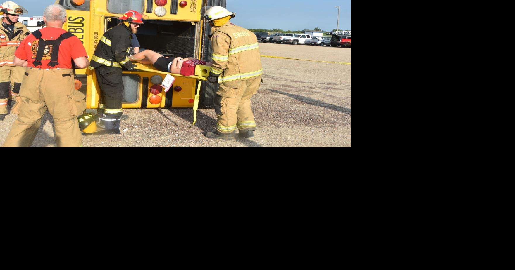 Rescue squads hold training for bus rollovers