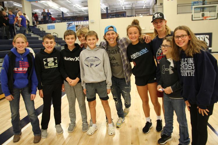 Joe Beckman entertains audience at Freeman