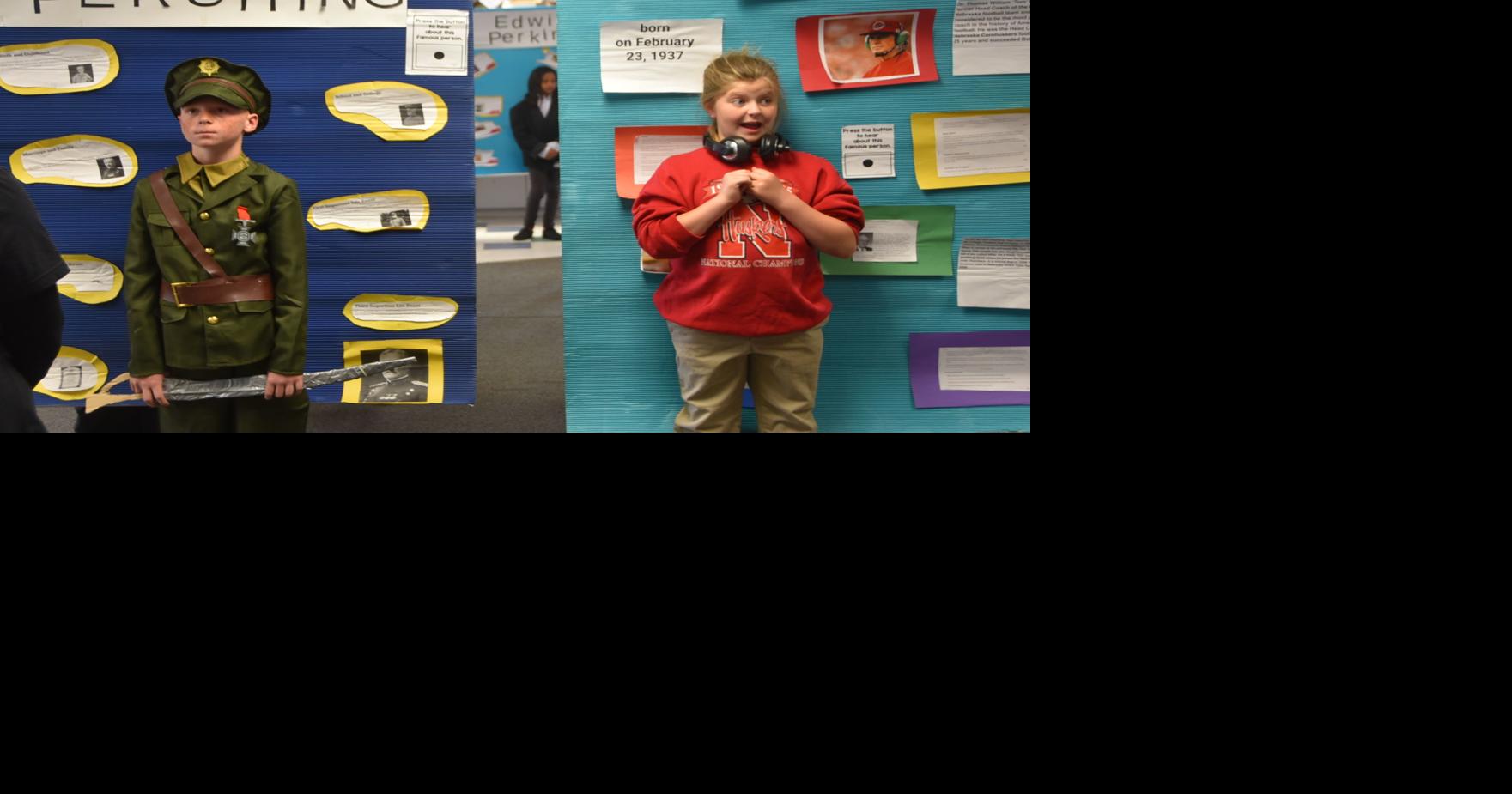 Fourth grade students participate in wax museum project