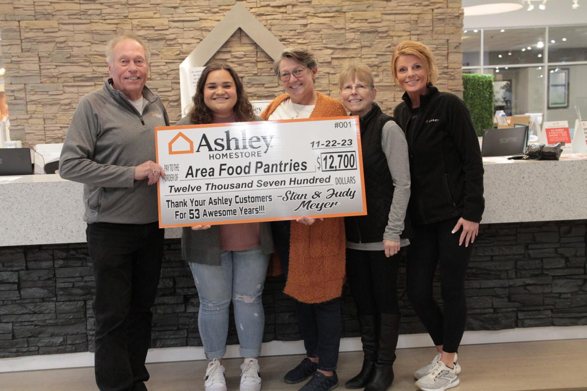 Stan and Judy Meyer give final donation as owners of Ashley's Home Store