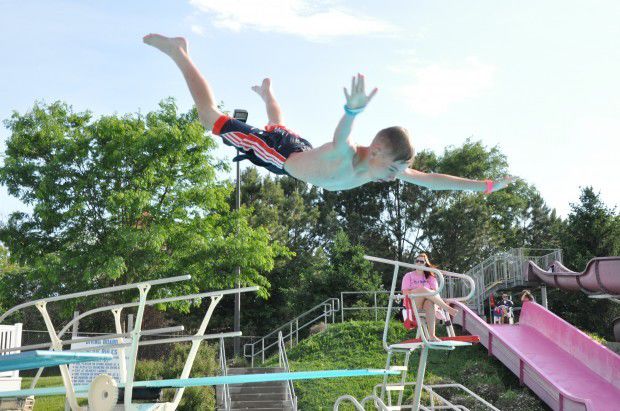 Summer nights at the pool