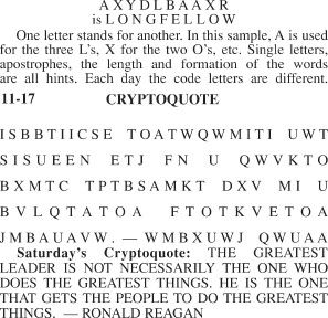 Cryptoquote | Local News | bedfordgazette.com
