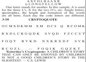 CRYPTOQUOTE | Local News | bedfordgazette.com