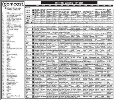 Thursday Evening Television | Archives | bedfordgazette.com