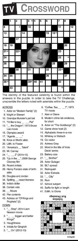 TV CROSSWORD | Local News | bedfordgazette.com