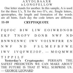 CRYPTOQUOTE | Local News | bedfordgazette.com