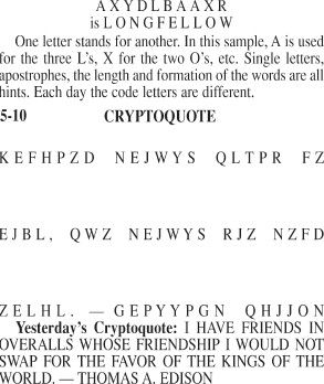 Cryptoquote | Local News | bedfordgazette.com