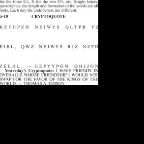 Cryptoquote | Local News | bedfordgazette.com