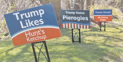 Man’s anti-Trump signs celebrate Pittsburgh icons | Archives ...