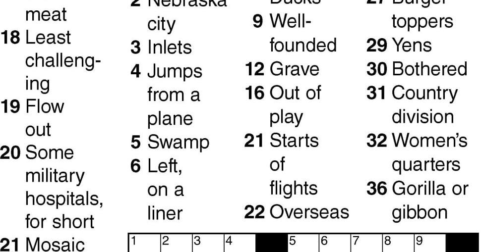 Crossword | Crossword | bedfordgazette.com