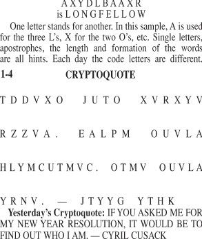 Cryptoquote | Local News | bedfordgazette.com