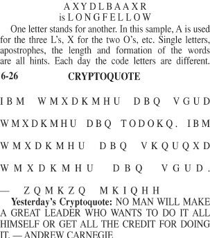 Cryptoquote | Local News | bedfordgazette.com