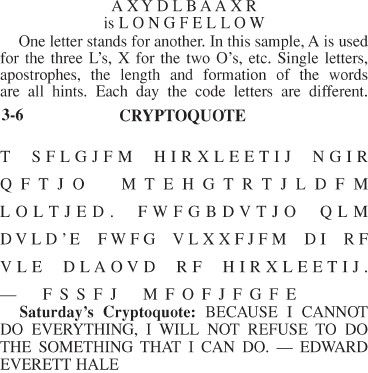 CRYPTOQUOTE | Local News | bedfordgazette.com