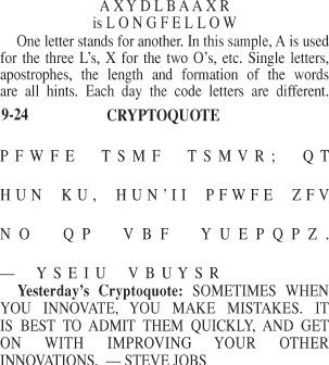 Cryptoquote | Local News | bedfordgazette.com