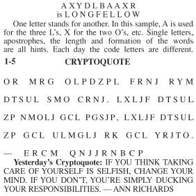 CRYPTOQUOTE | Local News | bedfordgazette.com