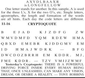 CRYPTOQUOTE | Local News | bedfordgazette.com