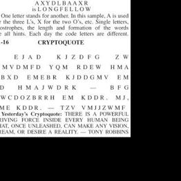 CRYPTOQUOTE | Local News | bedfordgazette.com