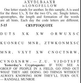 CRYPTOQUOTE | Local News | bedfordgazette.com