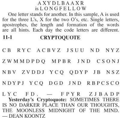 CRYPTOQUOTE | Local News | bedfordgazette.com
