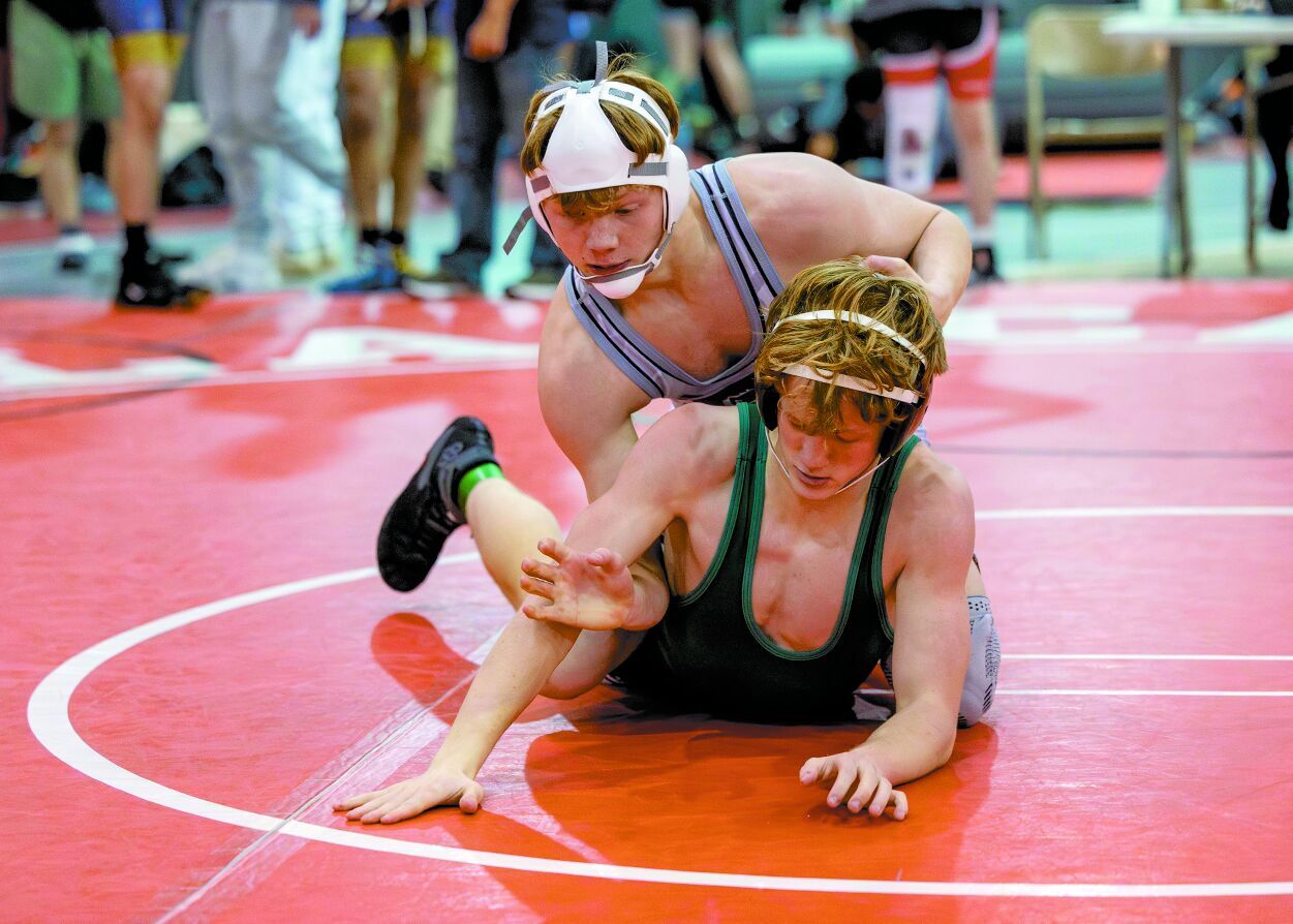 Anthony Gugino maintains control over Dominic Lavery at the ECIC ...