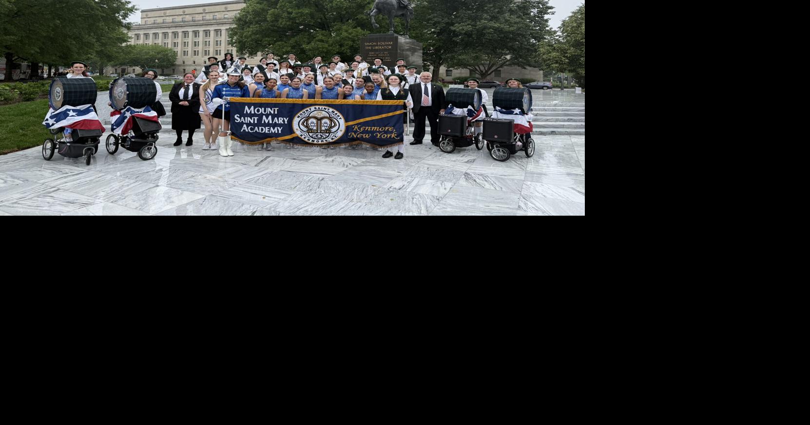 Mount St. Mary Academy Marching Band performs In National Memorial Day ...